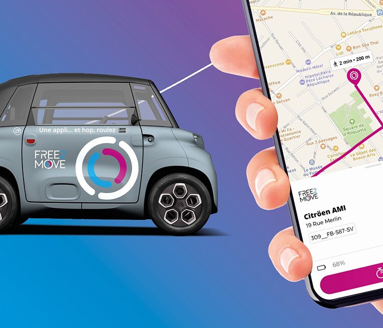 Alugar um veículo Citroën | Aplicação Free2Move